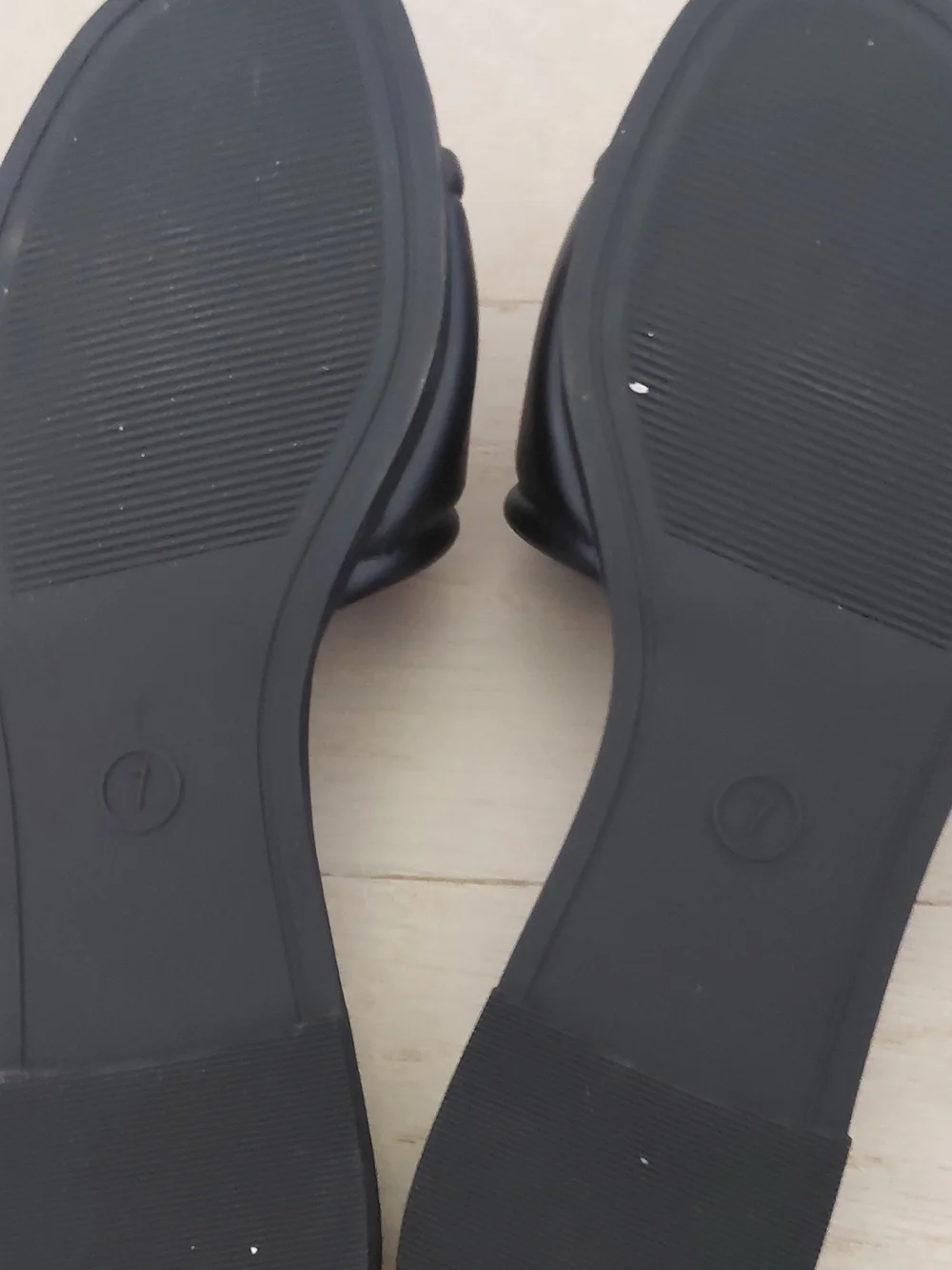 a new day | Shoes | Anewday Black Slide Sandals With Gold Turnlock ...